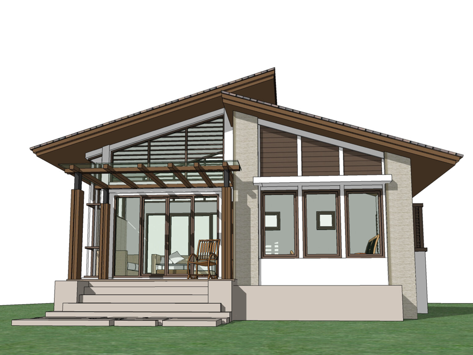 แบบบ้านชั้นเดียวหลังเล็ก MT1-001