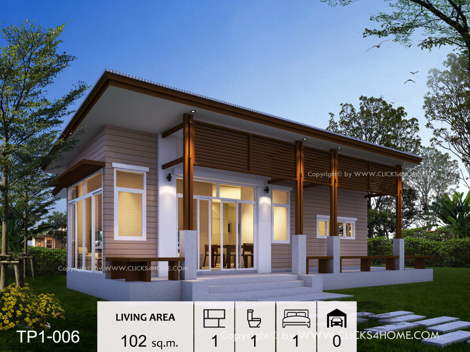 แบบบ้านชั้นเดียว | ในสไตล์โมเดิร์น, ร่วมสมัย, คอนเทมฯ, มินิมอล ฯลฯ