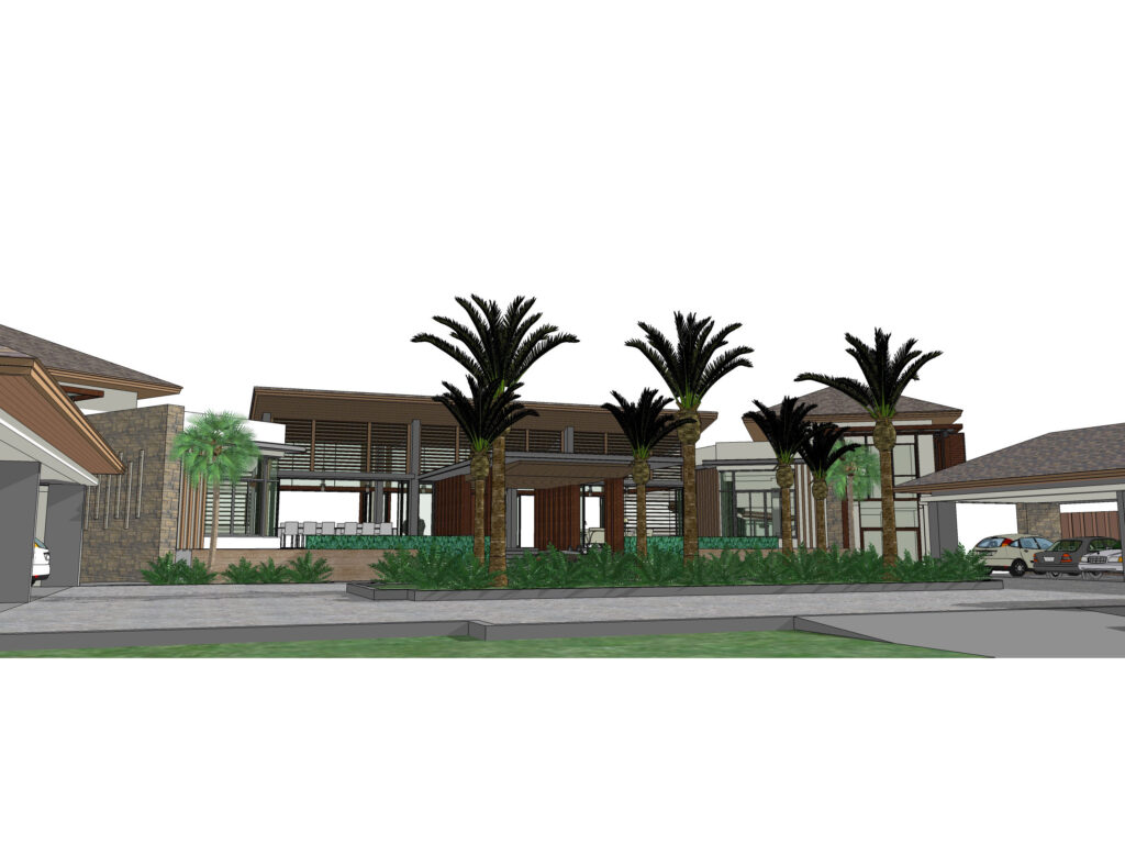 แบบบ้าน MT2-018 แบบบ้านหลังใหญ่ รูปแบบโมเดิร์นทรอปปิคอล