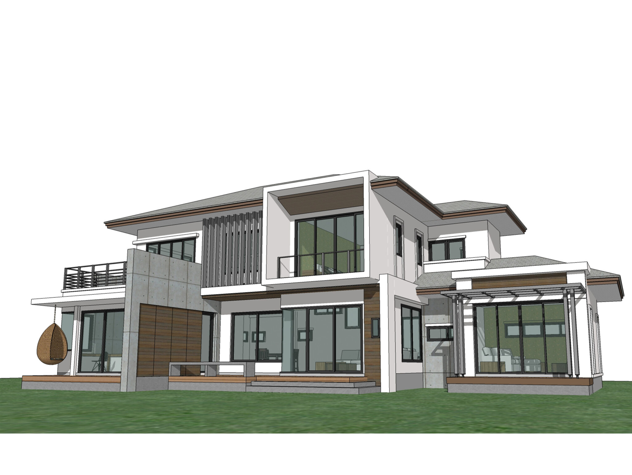 แบบบ้านโมเดิร์น MC2-019 รูปแบบโฮมออฟฟิศ