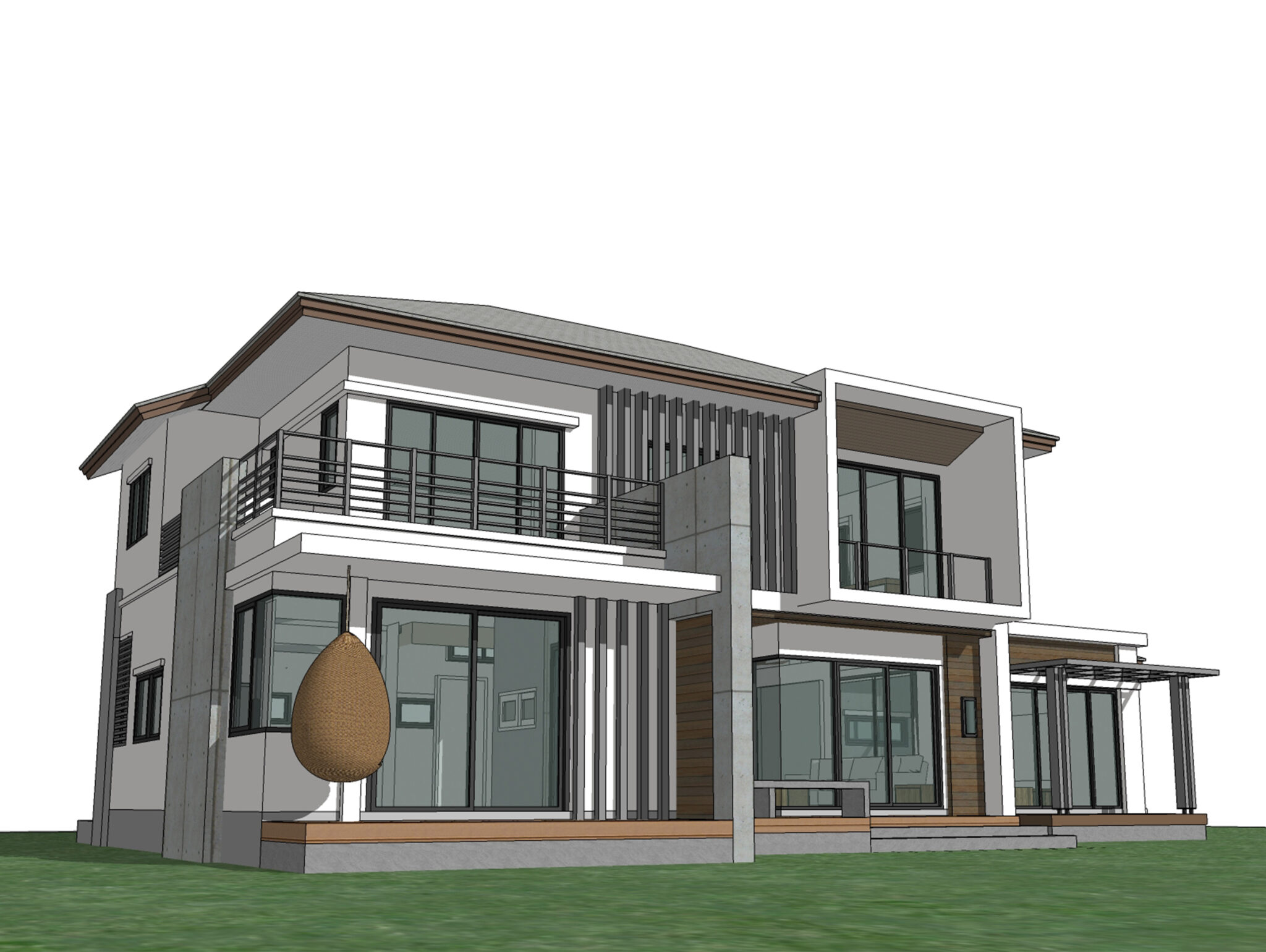 แบบบ้านโมเดิร์น MC2-019 รูปแบบโฮมออฟฟิศ