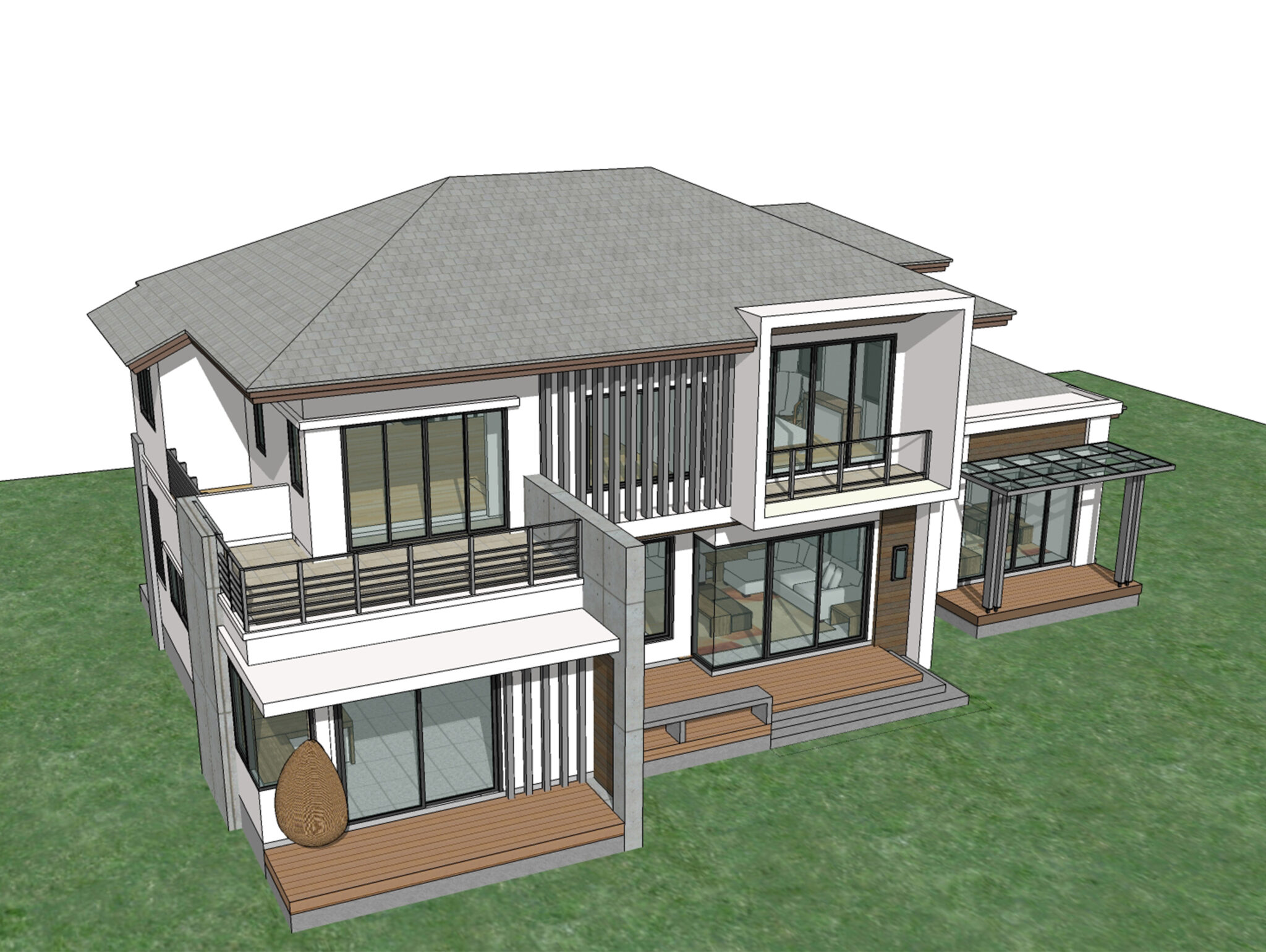 แบบบ้านโมเดิร์น MC2-019 รูปแบบโฮมออฟฟิศ