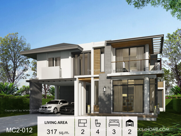 แบบบ้านสองชั้น | Clicks4Home ขายแบบบ้านสำเร็จรูป