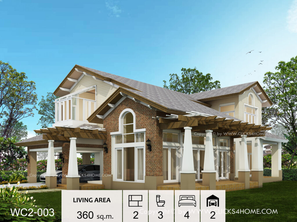 แบบบ้านสองชั้น | Clicks4Home ขายแบบบ้านสำเร็จรูป