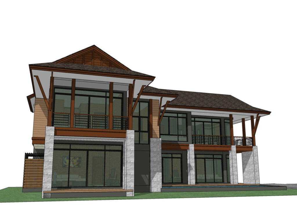 แบบบ้านสวยสองชั้น TP2-019 อารมณ์บ้านพักตากอากาศ