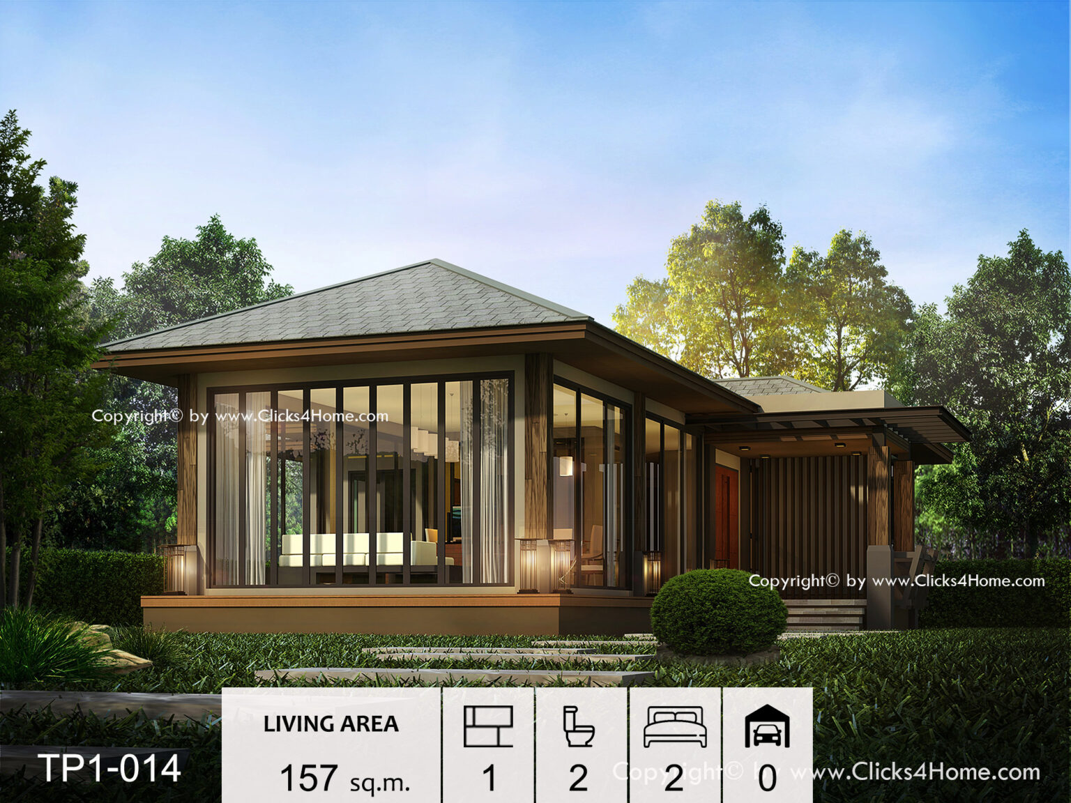 แบบบ้านชั้นเดียว | ในสไตล์ร่วมสมัย, โมเดิร์น, คอมเทมฯ, มินิมอล ฯลฯ