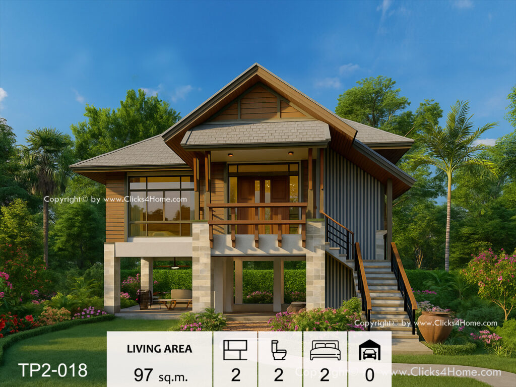 clicks4home | แบบบ้านยกสูง ใต้ถุนโล่ง สวยๆ-ปี 2025