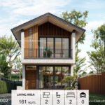 แบบบ้านชั้นเดียว ใต้ถุนโล่ง TP1-019 หลังคาทรงปั้นหยาซ้อนกันสองชั้น